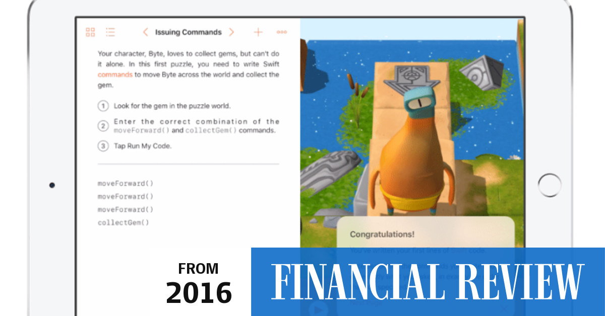 Apple offers free app Swift Playgrounds to teach kids coding Apple offers free app Swift Playgrounds to teach kids coding